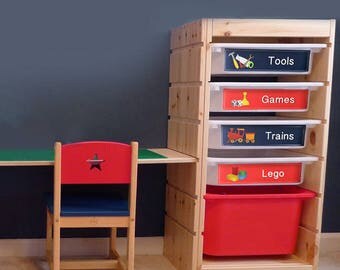 Toy Bin Labels Turquoise Printable for Classroom or