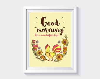 Good morning print | Etsy