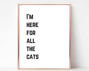 Cat typography | Etsy