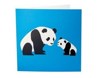 Panda card | Etsy