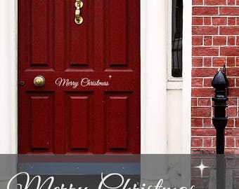 Christmas door decal | Etsy