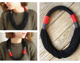 Textile necklace | Etsy