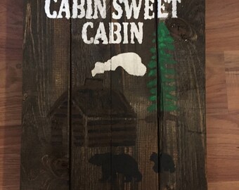 Cabin Sweet Cabin Applique PDF Pattern for Tea Towel