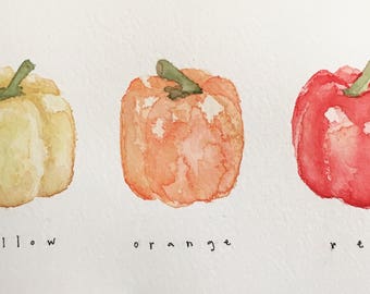 Pepper painting | Etsy