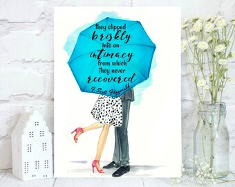 Couple with umbrella | Etsy