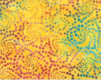 Yellow batik fabric | Etsy