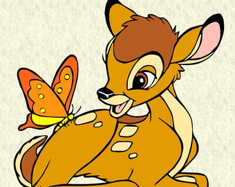 Bambi silhouette | Etsy