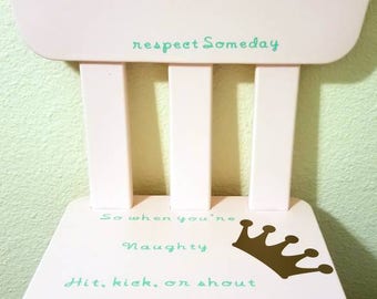 Time Out Chair Vinyl Decal Toddler Naughty Chair Sticker