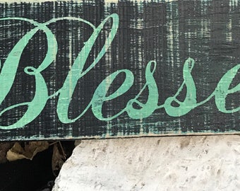 Blessed sign | Etsy