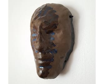 Ceramic wall mask | Etsy