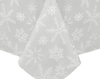Snowflake tablecloth | Etsy