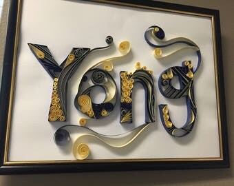 Quilling name | Etsy