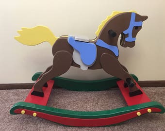 Wooden rocking horse | Etsy