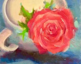 Rose painting | Etsy