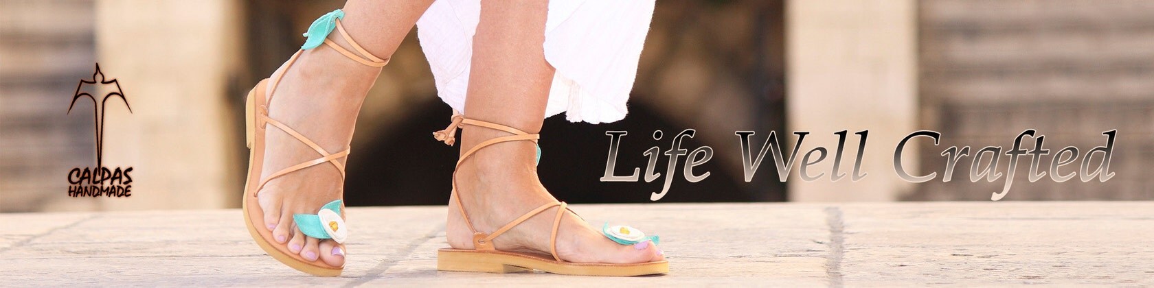 Unique style handmade leather sandals and leather goods von Calpas
