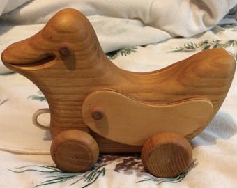 Wooden duck toy | Etsy
