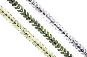 6.5mm Flat Chevron Link Chain. Sold By The Foot.