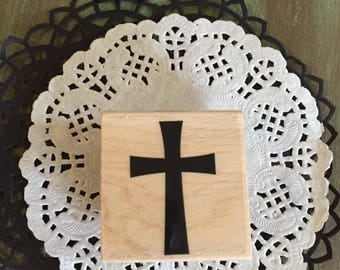 Cross rubber stamp | Etsy