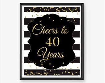 40th birthday sign | Etsy