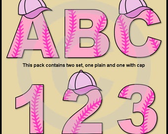 Baseball letters clip art Baseball numbers PNG Baseball