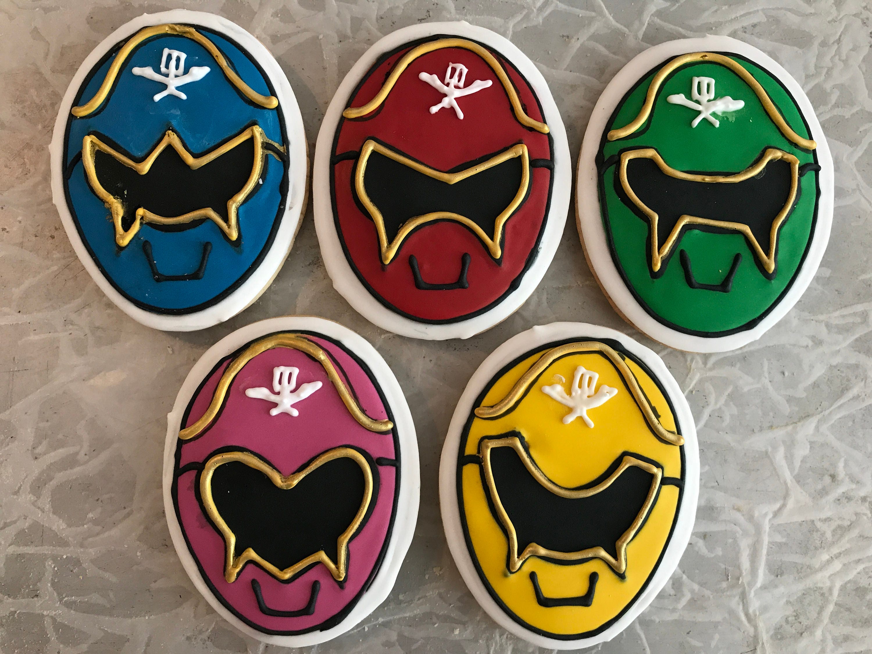 Power Ranger Theme Cookies