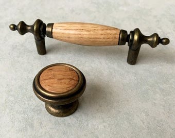 Wood drawer pulls | Etsy