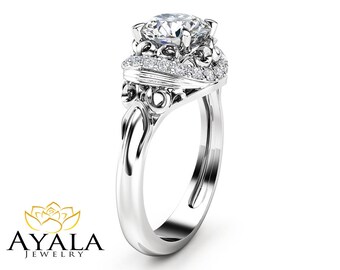 Ayala Jewelry Unique Engagement Ring Rose Gold by AyalaDiamonds