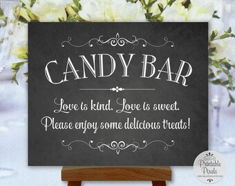 Love is Sweet Please Enjoy Some Treats Printable Chalkboard