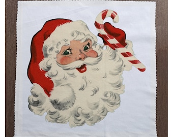 Santa fabric panel | Etsy