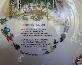 Kitchen prayer plate | Etsy