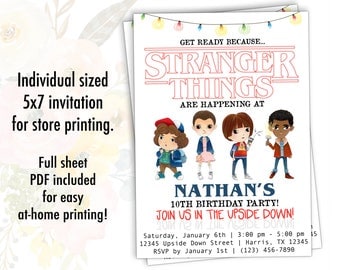 Stranger invitations | Etsy