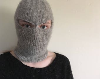 Vintage Knitting Pattern Creepy Balaclava Ski Mask Helmet
