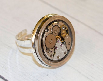 Steampunk ring | Etsy