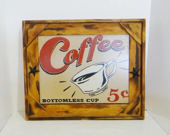 Vintage coffee sign | Etsy