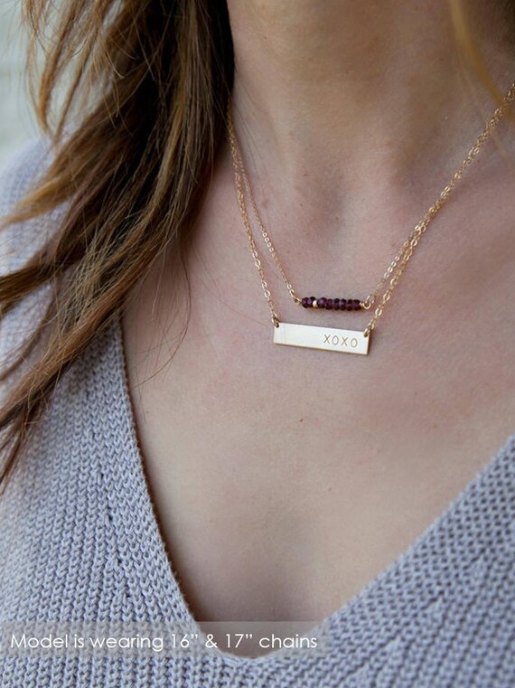 Custom Name Plate Custom Name Necklace Personalized Name Bar