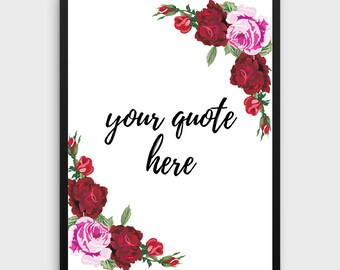 Floral poster | Etsy