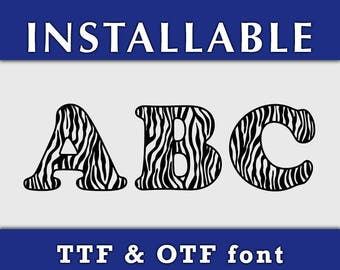 Zebra print letters | Etsy