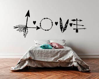 Love wall decal | Etsy