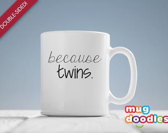 Funny twin mugs | Etsy