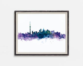 Toronto skyline | Etsy