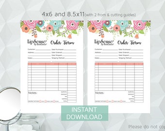 Lipsense order form | Etsy