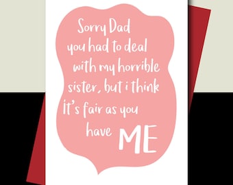 Sorry dad card | Etsy