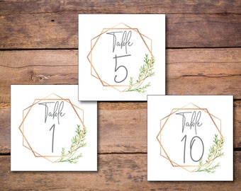Copper table numbers | Etsy