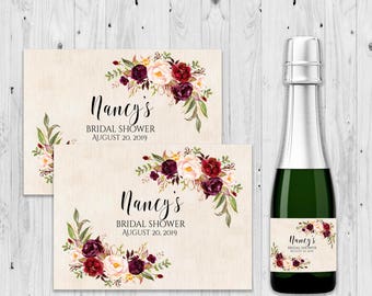 Mini bottle labels | Etsy