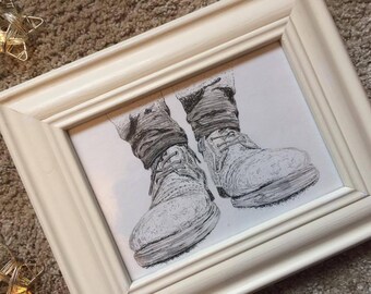 Original Pen and Ink Pointillism Drawing of a RABBIT