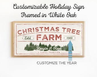 Christmas tree sign | Etsy