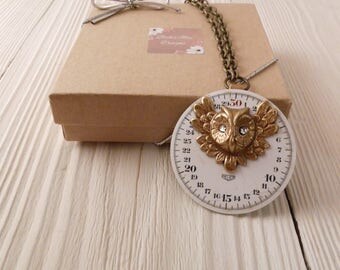 Stopwatch necklace | Etsy