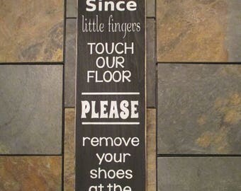 Take shoes off sign | Etsy