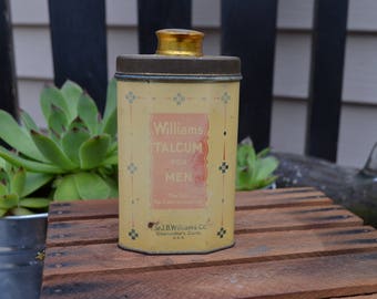 Talcum powder tin | Etsy