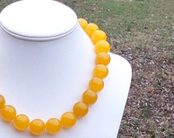 Yellow necklace | Etsy